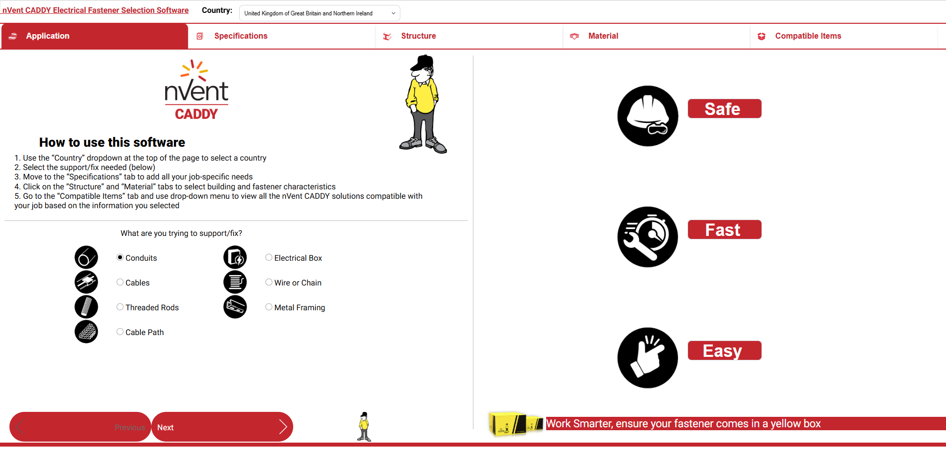 Discover the nVent CADDY Electrical Fastener Selection Tool | nVent